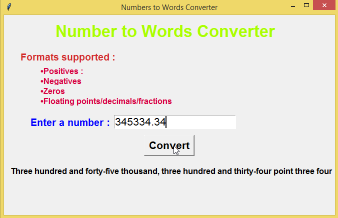 Number To Words Converter App Using Tkinter In Python With Source Code